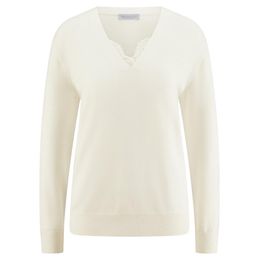 Peter Hahn St. Emile - V-Pullover, weiss, Gr. 42 / M