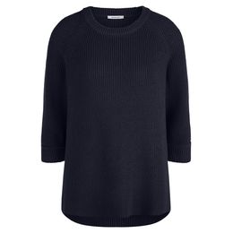 Peter Hahn - Long-Pullover aus 100% SUPIMA -Baumwolle, blau, Gr. 40 / M - Baumwolle