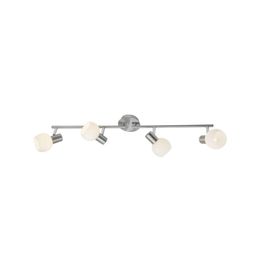 Brilliant Lampe Tiara Spotrohr 4flg eisen/wei&szlig; 4x D45, E14, 40W, geeignet f&uuml;r Tropfenlampen (nicht enthalten) Arme drehbar / K&ouml;pfe schwenkbar