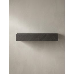 KADIMA DESIGN Wandregal Mango Massivholz Steinoptik Rechteckig Modern, Grau 60x20x10 cm