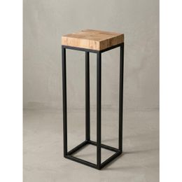 KADIMA DESIGN Beistelltisch &ndash; Akazie Metall Natur 30x97x30 cm