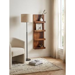 KADIMA DESIGN Wandregal Massivholz Modern Stil 30x80x10 cm Gro&szlig; Schwebend