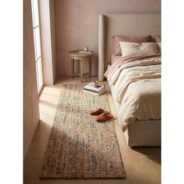 L&auml;ufer Boho Natur-Blau 60 x 300 cm - ERME KADIMA DESIGN