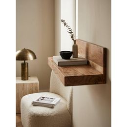 KADIMA DESIGN Wandregal MUMBAI Massivholz H&auml;ngend Landhausstil, Akazie 60x23x17 cm
