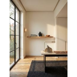 KADIMA DESIGN Wandregal Massivholz Baumkante Landhausstil, Akazie 120x26x4 cm
