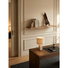 KADIMA DESIGN Wandregal Massivholz Baumkante Landhausstil, Akazie 100x26x4 cm