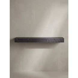 KADIMA DESIGN Wandregal Mango Massivholz Steinoptik Rechteckig Modern, Grau 120x20x10 cm