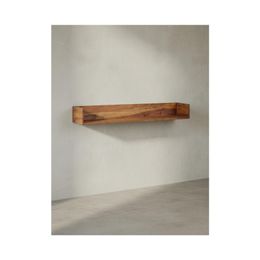 KADIMA DESIGN Wandregal Massivholz Modern Stil 120x15x20 cm Gro&szlig; Schwebend