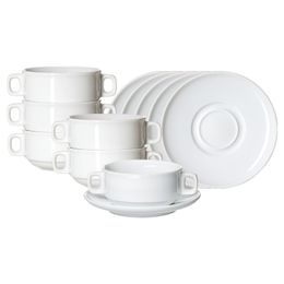 Ritzenhoff & Breker Ritzenhoff & Breker Suppentasse mit Untertasse Bianco 245 ml 6er Set
