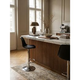 KADIMA DESIGN Barhocker Kunstleder Design KORSIKA, Schwarz 40x40x104 cm