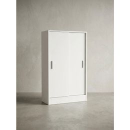 KADIMA DESIGN Aktenschrank &ndash; Wei&szlig;, 60x107,5x28,5 cm, Holz, schmal, Stauraum f&uuml;r B&uuml;ro & Flur