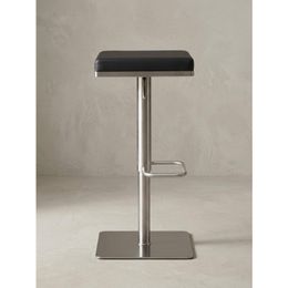 KADIMA DESIGN Barhocker &ndash; Schwarz, Kunstleder, Edelstahl, h&ouml;henverstellbar, drehbar, gepolstert, Modern