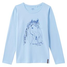 Yigga M&auml;dchen Langarmshirt mit Pferde-Motiv