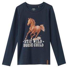 Yigga M&auml;dchen Langarmshirt mit Pferde-Motiv