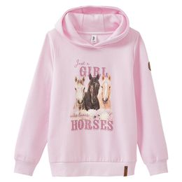 Yigga M&auml;dchen Hoodie mit Pferde-Motiv