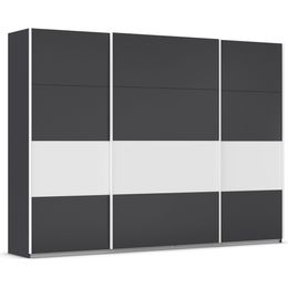 Kleiderschrank OTTO HOME "Mehrzweckschrank Aktenschrank M&ouml;bel Mietswohnung Schlafzimmer CORTONA", grau (graumetallic, alpinwei&szlig;), B:315cm H:229cm T:62cm, Holzwerkstoff, Schr&auml;nke, Kleiderschrank, inkl. Inneneinteilung, 2 Stoffboxen extra Einlegeb&ouml;den MADE IN GERMANY