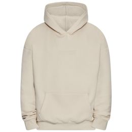 Kapuzenpullover DROPSIZE "Dropsize Herren Dropsize Heavy Oversize Center HD Hoodie", Herren, Gr. S, coconut milk, 70% Baumwolle, 30% Polyester, bedruckt, Rundhals, Pullover Kapuzenpullover
