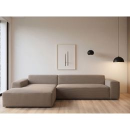 Ecksofa WERK2 "Zeus-XL, B/T: 311/210 cm, Mega-Sofa mit gro&szlig;er Sitztiefe, modern", beige (greige), B:311cm H:70cm T:210cm, 90% Polyester, 10% Nylon, Sofas, Ecksofa, Curvy Trend Garnitur mit urbaner Optik, bequem, Big-Sofa, L-Form