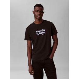T-Shirt Calvin Klein, Jungen, Gr. XL, schwarz, Single Jersey, Obermaterial: 100% Baumwolle, unifarben, regular fit normal, Rundhals, Shirts T-Shirt, Rundhalsausschnitt, Regular Fit, Logodruck