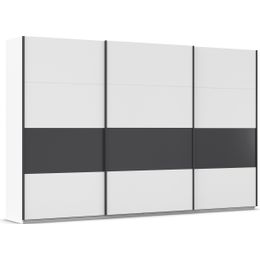 Kleiderschrank OTTO HOME "Mehrzweckschrank Aktenschrank M&ouml;bel Mietswohnung Schlafzimmer CORTONA", wei&szlig; (alpinwei&szlig;, graumetallic), B:360cm H:229cm T:62cm, Holzwerkstoff, Schr&auml;nke, Kleiderschrank, inkl. Inneneinteilung, 2 Stoffboxen extra Einlegeb&ouml;den MADE IN GERMANY