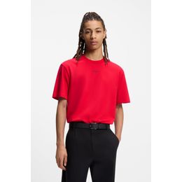 T-Shirt Hugo, Jungen, Gr. XL, open pink693, Single Jersey, Obermaterial: 100% Baumwolle, unifarben, relaxed fit normal, Rundhals, abgesteppte Kante, Shirts T-Shirt, Rundhalsausschnitt, Relaxed Fit, Logo-Print