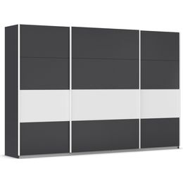 Kleiderschrank OTTO HOME "Mehrzweckschrank Aktenschrank M&ouml;bel Mietswohnung Schlafzimmer CORTONA", grau (graumetallic, alpinwei&szlig;), B:315cm H:210cm T:62cm, Holzwerkstoff, Schr&auml;nke, Kleiderschrank, inkl. Inneneinteilung, 2 Stoffboxen extra Einlegeb&ouml;den MADE IN GERMANY