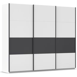 Kleiderschrank OTTO HOME "Mehrzweckschrank Aktenschrank M&ouml;bel Mietswohnung Schlafzimmer CORTONA", wei&szlig; (alpinwei&szlig;, graumetallic), B:271cm H:229cm T:62cm, Holzwerkstoff, Schr&auml;nke, Kleiderschrank, inkl. Inneneinteilung, 2 Stoffboxen extra Einlegeb&ouml;den MADE IN GERMANY