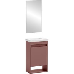 Badezimmer-Set Welltime "Avio, Badezimmer Set, Made in Germany, B: 45,5 cm", mauve, B:85,5cm H:158cm T:30,5cm, Kastenm&ouml;bel-Sets, Solide Verarbeitung - Dieses Produkt ist in Deutschland gefertigt
