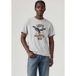 Levi's T-Shirt LEVI'S "SS RELAXED FIT TEE", Jungen, Gr. L, grau (western wind eagle m), Jersey, Obermaterial: 100% Baumwolle, relaxed fit Po-bedeckend, Rundhals, Shirts T-Shirt, mit Logo Druck