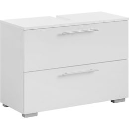Waschbeckenunterschrank Welltime "Carlos, Waschbeckenunterschrank, Made in Germany, B: 80 cm", wei&szlig;, B:80,2cm H:59,1cm T:35cm, FSC-zertifizierter Holzwerkstoff, Schr&auml;nke, Waschbeckenunterschrank, Solide Verarbeitung - Dieses Produkt ist in Deutschland gefertigt