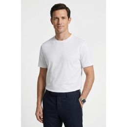 T-Shirt BOSS Green "Porsche Spirit 70 Capsule Collection", Jungen, Gr. M, wei&szlig; (wei&szlig;100), Single Jersey, Obermaterial: 100% Baumwolle, unifarben, regular fit normal, Rundhals, abgesteppte Kante, Shirts T-Shirt, Premium Herrenmode Limited