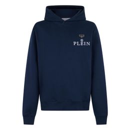 Sweatshirt Philipp Plein "Kapuzen-Sweatshirt", Jungen, Gr. 4XL, 24, navy, Stoff: 89% Baumwolle, 11% Polyester, Sweatshirts Sweatshirt