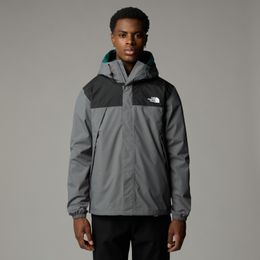 Funktionsjacke The North Face "Antora", Herren, Gr. L, schwarz (smoked pearl, tnf schwarz, npf), Obermaterial: 100% Polyester, hoch geschlossener Ausschnitt, eingesetzt elastischer Bund, Jacken Funktionsjacke, mit Windschutzblende, winddicht, wasserdicht, atmungsaktiv