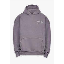 Kapuzenpullover DROPSIZE "Dropsize HEAVY OVERSIZE EMBO HOODIE", Herren, Gr. L, grau (gull grau), 70% Baumwolle, 30% Polyester, Rundhals, Pullover Kapuzenpullover