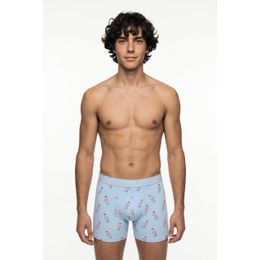 Only & Sons Trunk ONLY & SONS "ONSSUMMER PRINTED BOXER 3-PACK NOOS", Herren, Gr. L, 3 Stk., skyway pack:flamingo, Jersey, Obermaterial: 95% Baumwolle, 5% Elasthan, bedruckt, gemustert, unifarben, k&ouml;rpernah, Unterhosen, Baumwollmischung, elastisches B&uuml;ndchen