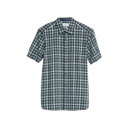 Karohemd s.Oliver, Herren, Gr. L, N-Gr, blau, Web, Obermaterial: 100% Baumwolle, kariert, normal h&uuml;ftbedeckend, Rundhals, abgesteppte Kante, Hemden Karohemd, Kurzarm-Sommerhemd