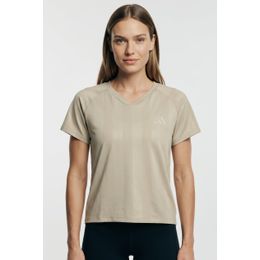 T-Shirt adidas Performance "Q2 HYG T", Damen, Gr. XL, wonder cargo, Obermaterial: 88% Polyester, 12% Elasthan, V-Ausschnitt, Shirts T-Shirt, mit V-Ausschnitt, aus Polyester