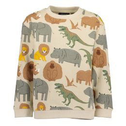 Sweater Blue Seven "Blue Seven Sweatshirt", Jungen, Gr. 104, 0490, kiesel, 100% Baumwolle, normal normal, Rundhals, gerader Abschluss, Sweatshirts Sweater