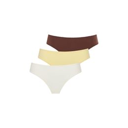 Lscn By Lascana String Damen Gr&ouml;&szlig;e XS/S braun / gelb / wei&szlig;