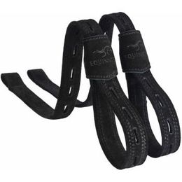 Equinate Slimline Mono Steigb&uuml;gelriemen Columbia aus Wildleder schwarz 60 cm
