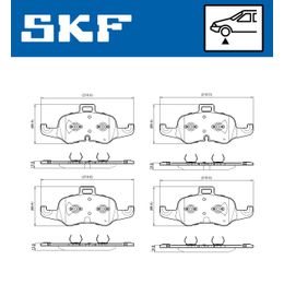 SKF Bremsbelagsatz, Scheibenbremse vkbp80981 f&uuml;r Audi
