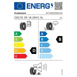 Vredestein Sommerreifen 255/35 ZR18 (94Y) XL - Ultrac Vorti+ ap25535018yuvpa02