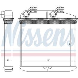 NISSENS W&auml;rmetauscher, Innenraumheizung 71456 f&uuml;r Vaughall ABARTH Fiat