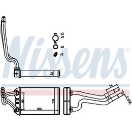 NISSENS W&auml;rmetauscher, Innenraumheizung 70980 f&uuml;r Chrysler