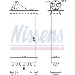 NISSENS W&auml;rmetauscher, Innenraumheizung 72655 f&uuml;r CADILLAC