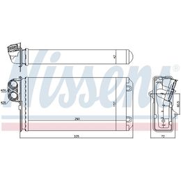 NISSENS W&auml;rmetauscher, Innenraumheizung 72937 f&uuml;r Peugeot