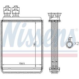 NISSENS W&auml;rmetauscher, Innenraumheizung 72986 f&uuml;r DS