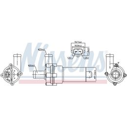 NISSENS Zusatzwasserpumpe 831054 f&uuml;r Fiat Opel SAAB Vaughall CHEVROLET MASERATI VW