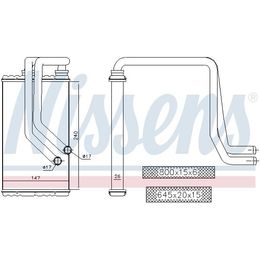 NISSENS W&auml;rmetauscher, Innenraumheizung 72956 f&uuml;r Peugeot