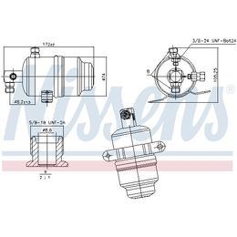 NISSENS Trockner, Klimaanlage 95763 f&uuml;r Mercedes